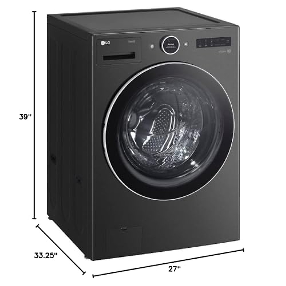 LG WM6700HBA 5.0 Cu. Ft. Black Steel Front Load HE Stackable Smart Washer