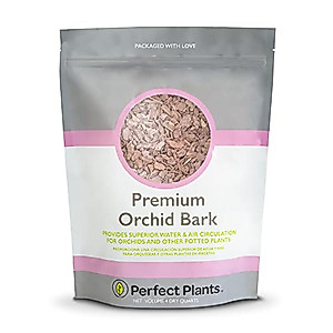 Perfect Plants Premium Orchid Bark 4qt. | Mulch Mix for Epiphytic Plants | Base for Orchid Potting Soil Substrate