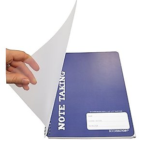 BookFactory Note Taking Notebook/Student Note Taker Carbonless Notebook, 50 Sets of 8 1/2" x 11" Pages - 100 Sheets Total - [Wire-O Bound] (LOG-050-7CW-D (NoteTaking))