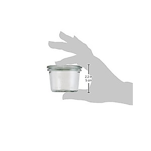 ラセラヌー(Rasalhanut) WE-080 Weck Mold Shape Glass Canister, 2.7 fl oz (80 ml)