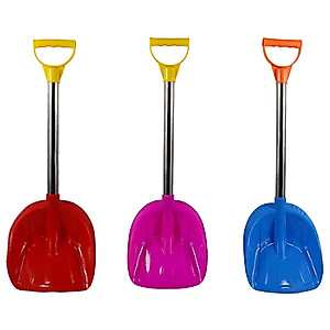 Kids Snow Shovel,Beach Shovels for Child,23.2 Inch Long Sand Shovels with Durable Stainless Steel Handle,Plastic Shovels for Children Digging Sand Shoveling Snow (Blue)