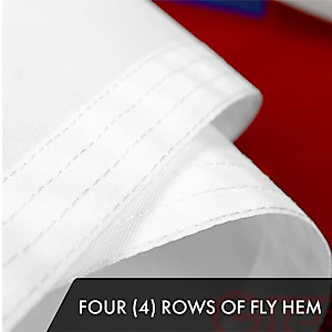 G128 Combo Pack: USA American Flag 3x5 Ft Embroidered Stars & Christian Flag 3x5 Ft Embroidered