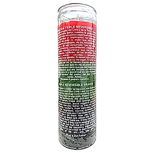 7 Day Candle 3 Color Triple Action Reversible- Red/Green/Black
