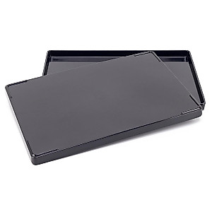 Acrylic Collection Serving Trays& Platter for Kitchen,Beverage,Drink,Food or Bathroom,YAT-08410,Black (L30xW20x2cm)