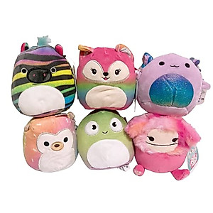 6 pc Set Squishmallows 5" Colorful Crew Bigfoot Squad for Birthday Plush Doll (Bigfoot Hailey)
