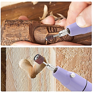 TOVOT 106PCS Drum Sander Kit 600 Grit Sanding Drum kit with 1/8 Shank Mandrel for Rotary Tools