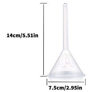 Young4us Plastic Funnel Set, 3 Pcs Lab PP Funnels, 100mm x 2, 75mm x 2, 50mm x 2 (Pack of 3)