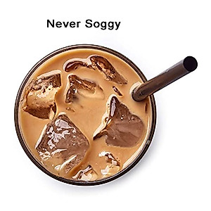 200 Count 100% Compostable Plant-Based PLA Straws-KTOB Biodegradable Black Cocktail Drinking Plasticless Straws-Eco Friendly Plastic Bar Straws