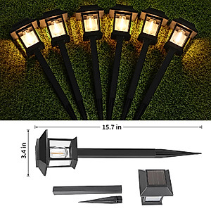 Solar Lights for Outside,10 Pack Waterproof Solar Garden Lights, Auto On/Off Solar Pathway Lights for Your Garden, Landscape, Path, Yard, Patio, Driveway,Walkway Decor