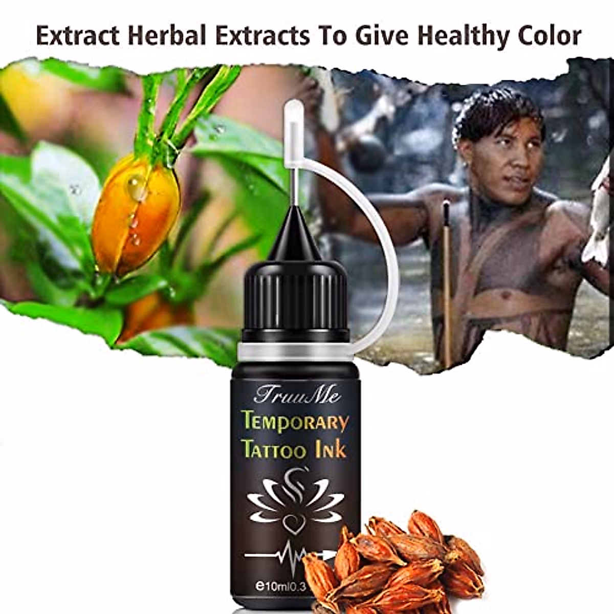 Flower Beauty Brow Vixen Tattoo Effect Stain - Smudge Proof, 12 Hr Wear Eyebrow Makeup with Chisel Tipped Applicator, Contains Aloe Vera & Vitamin E (Blonde)