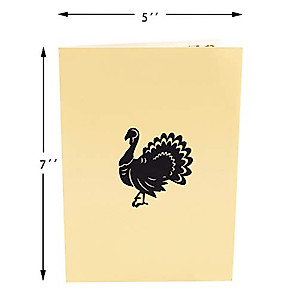 Oritouchpop Thanksgiving Turkey Pop Up Card - Handmade 3D Give Thanks Card, Happy Thanksgiving gift, Fall Thank You Card, Fall Greeting Card For Boy Girl Children Mom, Dad, Grandma, Grandpa