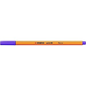 Stabilo Point 88-0.4mm Fineliner - Box of 10 Pens - Light Lilac