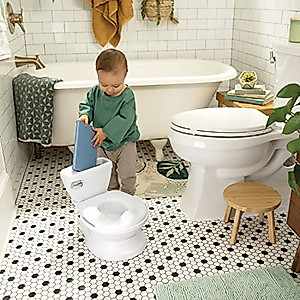 Summer by Ingenuity My Size Potty Pro in White, Infant Potty Training Toilet, Lifelike Flushing Sound, for Ages 18 Months, Up to 50 Pounds