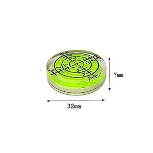 6 pcs Bubble Spirit Level, 32x7mm Circular Level Bubble for RV, Travel Trailer, Tripod, Phonograph, Turntable