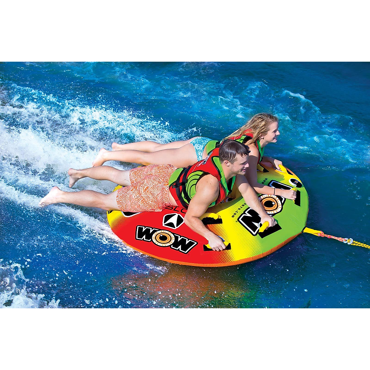 WOW Sports - UTO Galaxy Towable Tube for Boating - 1 to 2 Person Towable - Easy To Inflate - Great For Kids & Adults