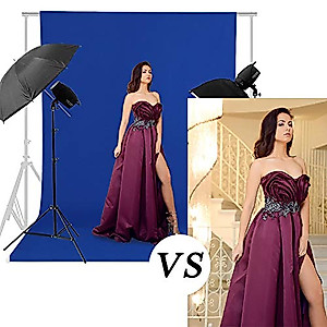 GFCC 6FT x 10FT Royal Blue Backdrop Background Blue Photo Background Photography Backdrop for Photoshoot Screen for Video Recording Picture