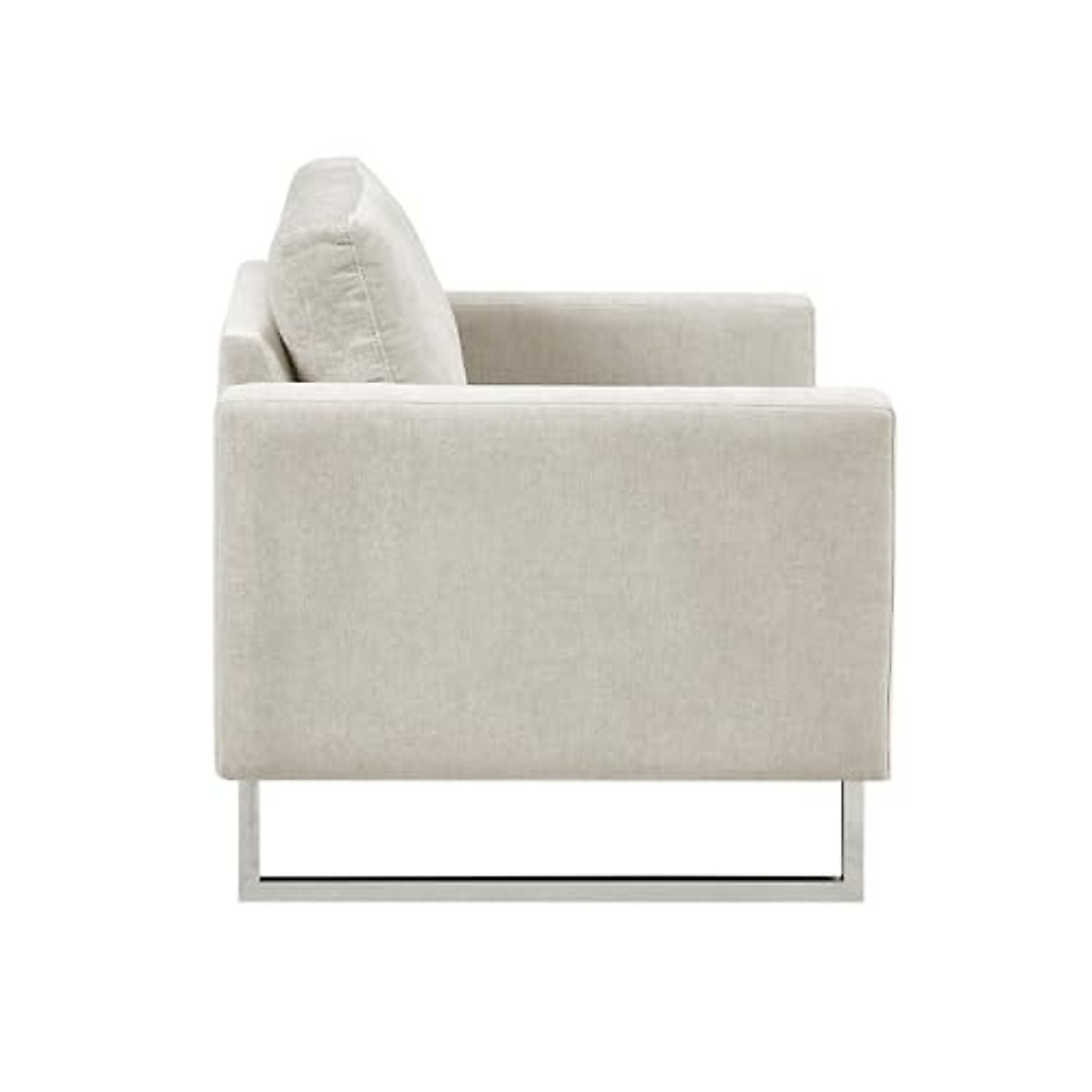 Dsnyu Arm Chair Modern, Unique Living Room Chair Accent Seating Solid Wood Ivory Comfy Home Furniture 31" Lx33 Wx30.50 H
