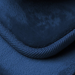 Clara Clark 3 Piece Bathroom Rugs Bath Mat Set, Velvet Memory Foam Bath Mats for Bathroom - Non-Slip, PVC Backing Bath Rugs, Washable Bathroom Rug Mats - Dries Quickly, Blue Bathroom Rug Set