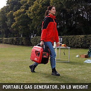 PowerSmart 1200W Portable Generator with 2-Stroke Engine, Ultralight & Carrying Handle, EPA & CARB Compliant