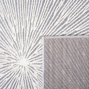 SAFAVIEH Belmont Collection Area Rug - 8' x 10', Grey & Ivory, Abstract Burst Design, Non-Shedding & Easy Care, Ideal for High Traffic Areas in Living Room, Bedroom (BMT136F)