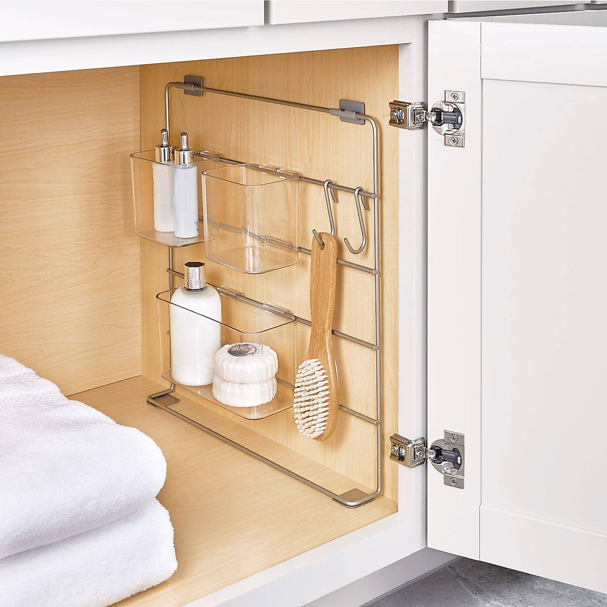 iDesign Ariel Modular Grid Under-Sink Cabinet Organizer, 16.69" x 15.2" x 4.06"