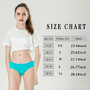 Demifill Teen Girls Period Panties Juniors First Period Starter Underwear Soft Briefs 16-18Years