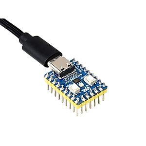 waveshare RP2040-Zero Mini Board with Pre-Soldered Header,Pico-Like MCU Board Based on Raspberry Pi MCU RP2040 Dual-Core Arm Cortex M0+ Processor Support C/C++, MicroPython