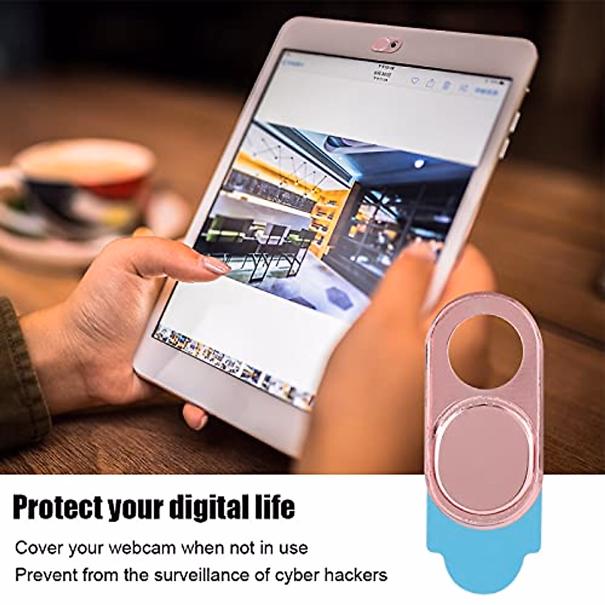 Cute Laptop Camera Cover Slide, Webcam Cover Sticker Laptop Camera Cover Fine Structure for Protecting Your Digital Life for Desktops(Pink)