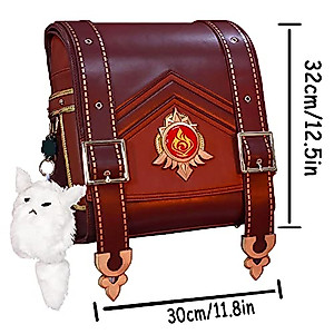 Cosplay Bag Backpack Travel Bag Role Play Costume Accessories Props with Plush Toy