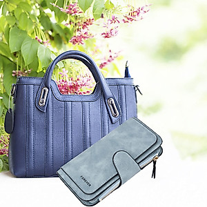 BOHONG Women Wallet Large Capacity Cards Cash Holder Leather Wristlet Clutch Wallets for Ladies Girls