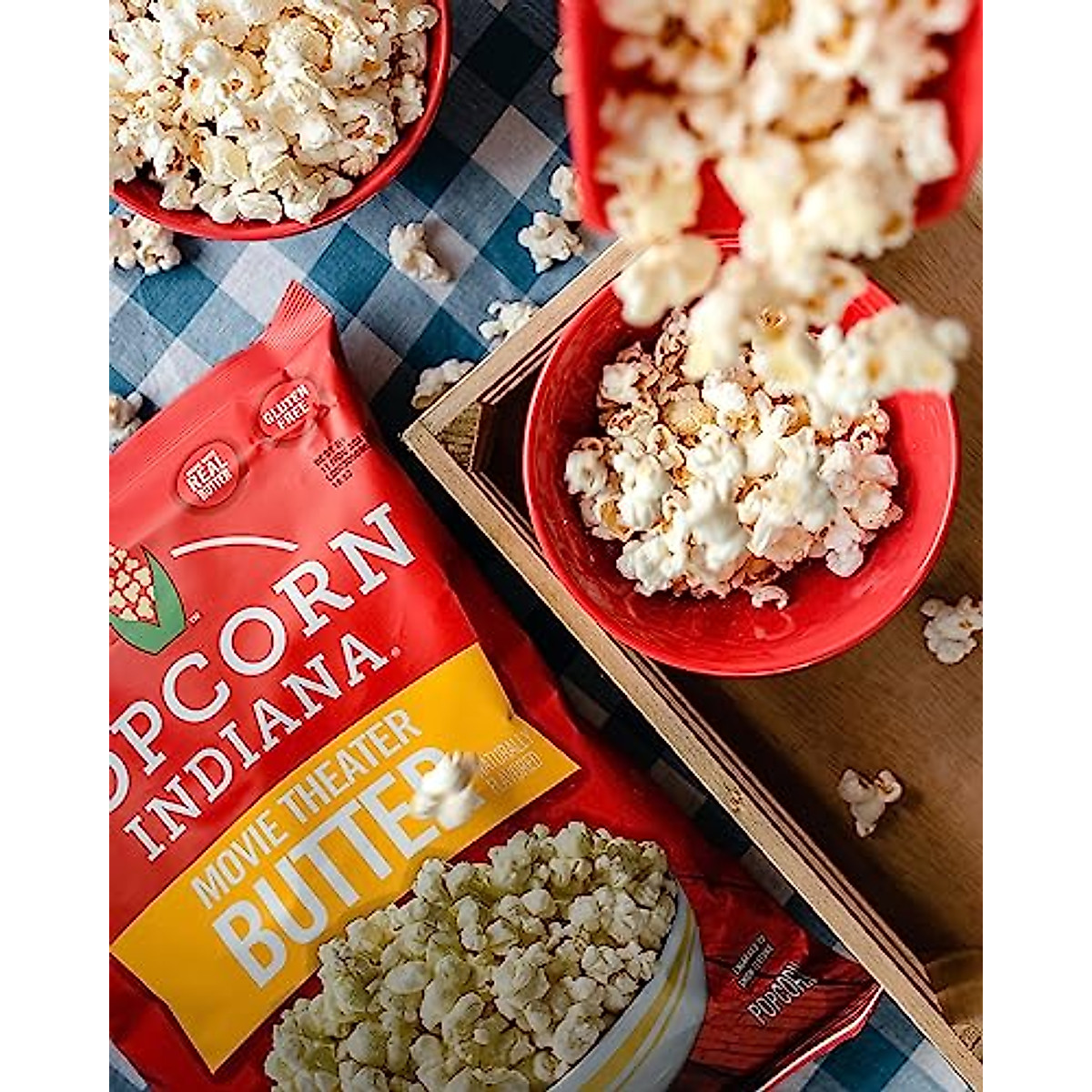 Popcorn, Indiana Popcorn, Original Movie Theater , 5.5 Ounce (Pack of 6) Movie Theater Butter