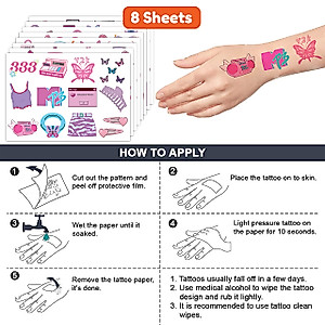 Y2K 2000 Temporary Tattoos for Teen Girls | 96PCS Birthday Party Decorations Supplies Party Favors 00s Pink Cute Gifts Classroom School Prizes Themed Christmas Tattoos Sticker