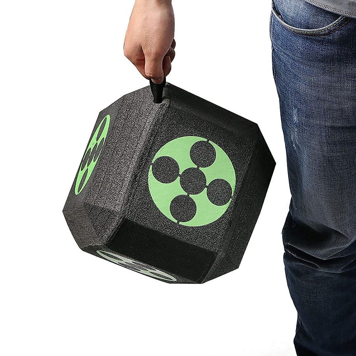 Nicedea, Training Target Square 3D Target Cube 6Sided Foam Arrow Dice SelfHealing Broadhead Target, Black