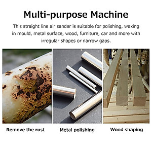 Orbital Sander, High Speed Air Powered Polisher Mini Sander Pneumatic Sander 1/4 Inch Suitable for Polishing and Waxing, Metal surfaces, Wood, Furniture (KP-6903)