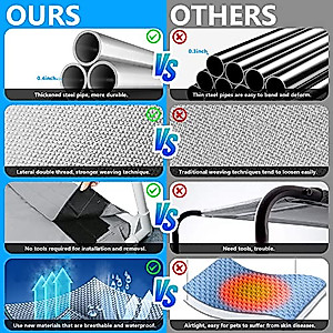 LHGYHUV Outdoor Elevated Dog Bed,Dog Beds for Large Dogs,Raised Dog Bed Cot Couch Portable Indoor & Outdoor Pet Hammock Bed ,Large Dog Bed Washable & Breathable Mesh