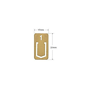 EKLOEN 12pcs Brass Bookmarks, Mini Cute 1-12 Number Book Marks Ideal Gifts