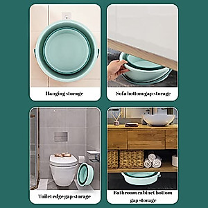 Leadmall Mini Foldable Washing Machine, Portable Laundry Tub USB Powered Ul-trasonic Turbine Washer by for Socks Underwear, Automatic Folding Clothes Washer Tub