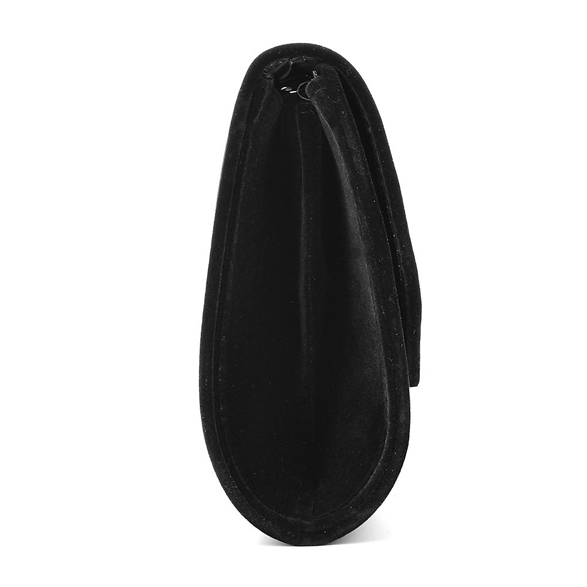 U-Story Womens Velvet Bridal Clutch Evening Prom Wedding Shoulder Chain Bag Handbag (Black)