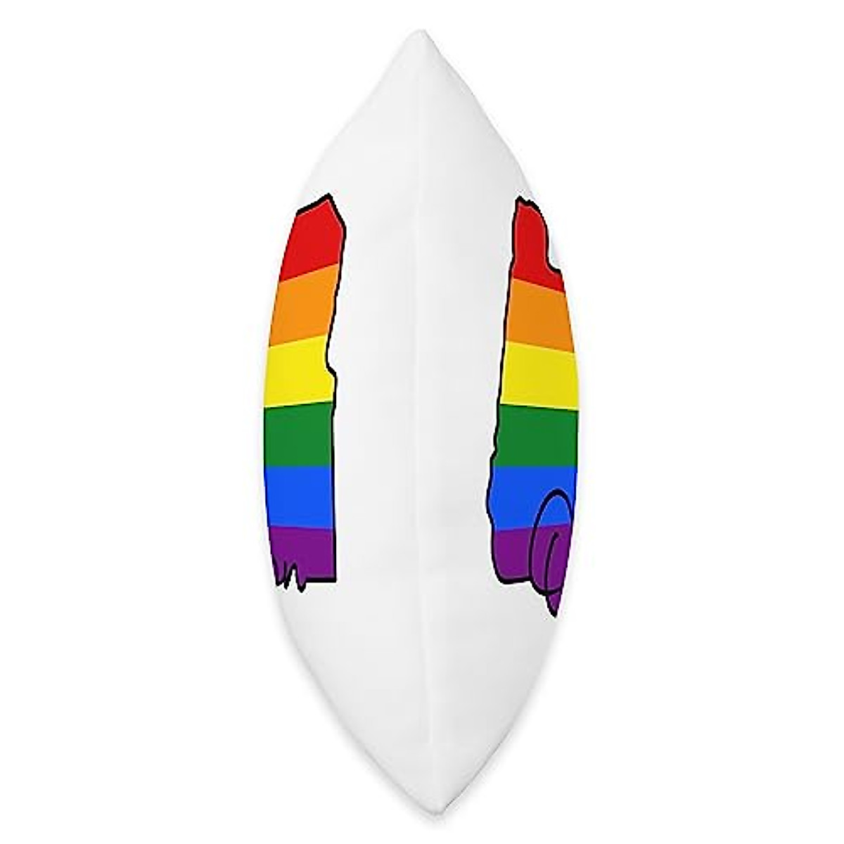 Oregon Map USA State Rainbow Pride Flag Map USA State Oregon Rainbow Flag Pride Month Throw Pillow, 18x18, Multicolor