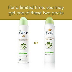 Dove Advanced Care Antiperspirant Deodorant Dry Spray Cool Essentials 3 Count Antiperspirant deodorant for helping your skin barrier repair after shaving With Pro Ceramide Technology 3.8 oz