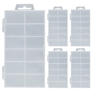 minkissy 5Pcs Boxes containers with lids Portable Bead Box Transparent Beads Button case containers for Beads Storage Box Screw Clamshell Small Object Diamond Box pp Suitcase