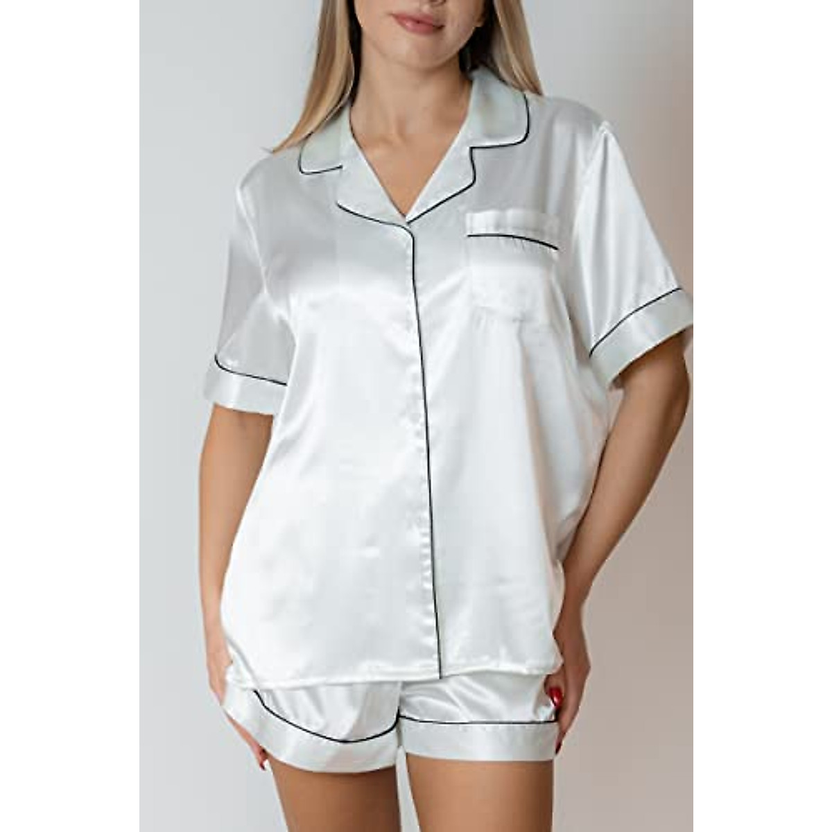 Bride Pajama Set Bride PJs Pajamas for Women Silk Pajamas for Women Bridal Shower Gift Sexy Pajamas for Women Pjs for Women Short Set Pajama Sets Sleepwear for Women Womens Pajama Set Satin Pajamas