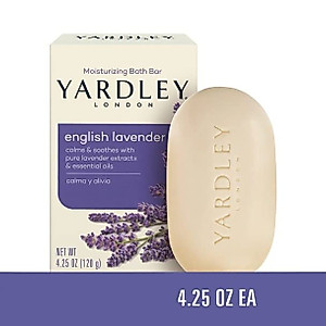 Yardley London English Lavender with Essential Oils Soap Bar, 4.25 oz Bar (Pack of 10)