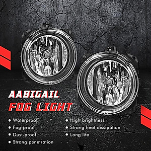 Driving Fog Lights Lamps Replacement for 05-06 Ford Escape, 03-04 Ford Mustang Cobra (SVT Model Only), 02-04 Ford Focus SVT, 2002 Lincoln LS with H10 12V 42W Halogen Bulbs (Clear Lens)