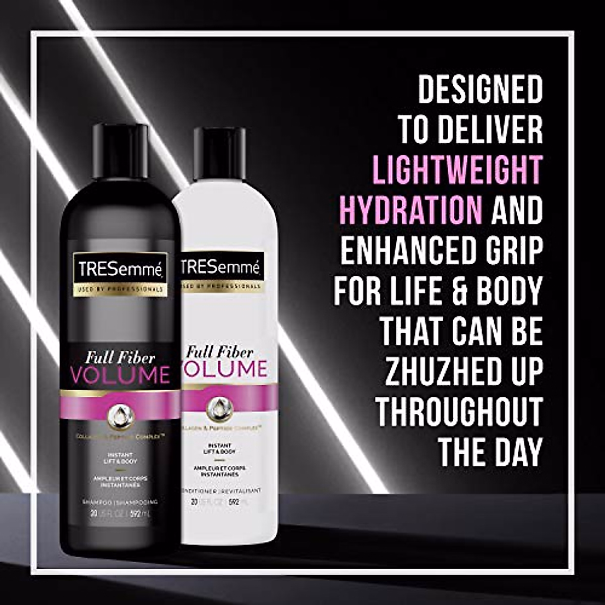 TRESemmé Pro Advanced Conditioner For Instant Volume And Body Fiber Full Volume Long-Lasting Buildable Volume For Hair 20 oz