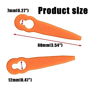 PLUMIA 120Pcs Plastic Blades Replacement Parts Compatible with STIHL Polycut 2-2, 3-2 Grass Trimmer FSA45 FSE52 FSA57, Sun Joe 24V-GT10