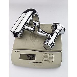 SJQKA-Faucet Wall Type Kitchen Faucet, hot and Cold Dish Basin, Water Tank, Water tap, Balcony, Double Handle, Double Hole, All Copper Mixing Water Valve