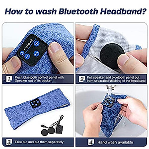 Lavince Sleep Headphones Bluetooth Sports Headband, Wireless Sports Headband Headphones with Ultra-Thin HD Stereo Speakers Perfect for Workout,Jogging,Yoga,Insomnia,Side Sleepers,Air Travel,Meditation