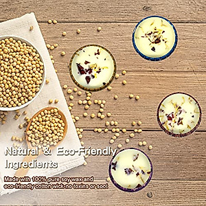 Orentas, Scented Candles Gift Set, Pure Natural Soybean for Aromatherapy Wax,Travel Tin Candles for Home Meditation, 4 Packs, 4.4oz (Chamomile/Vanilla/Lemongrass/Rose), Mother Day's Gift