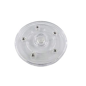 FixtureDisplays® 4" Clear Plastic Spinner Lazy Susan Turntable Organizer for Spice Rack Table Cake Kitchen Pantry Decorating 16971-NF